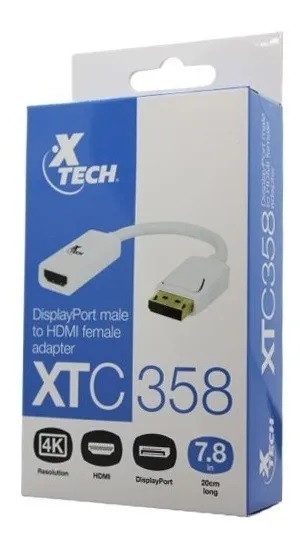 ADAPTADOR DE DISPLAY PORT A HDMI, XTECH XTM-358 – PC Market